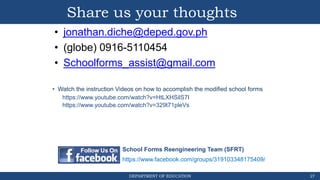 Modified school forms | PPTX