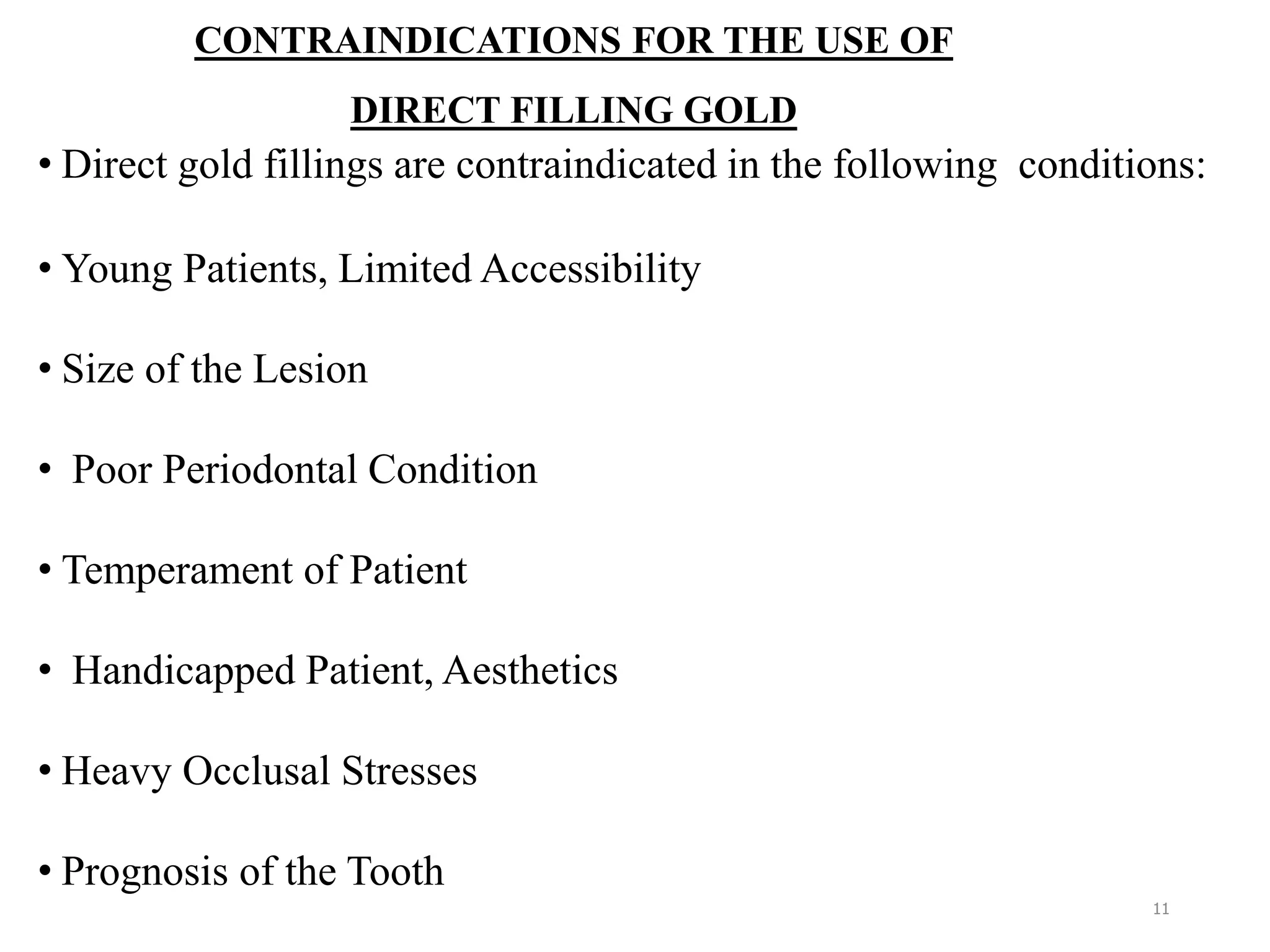 direct filling-gold seminar | PPTX