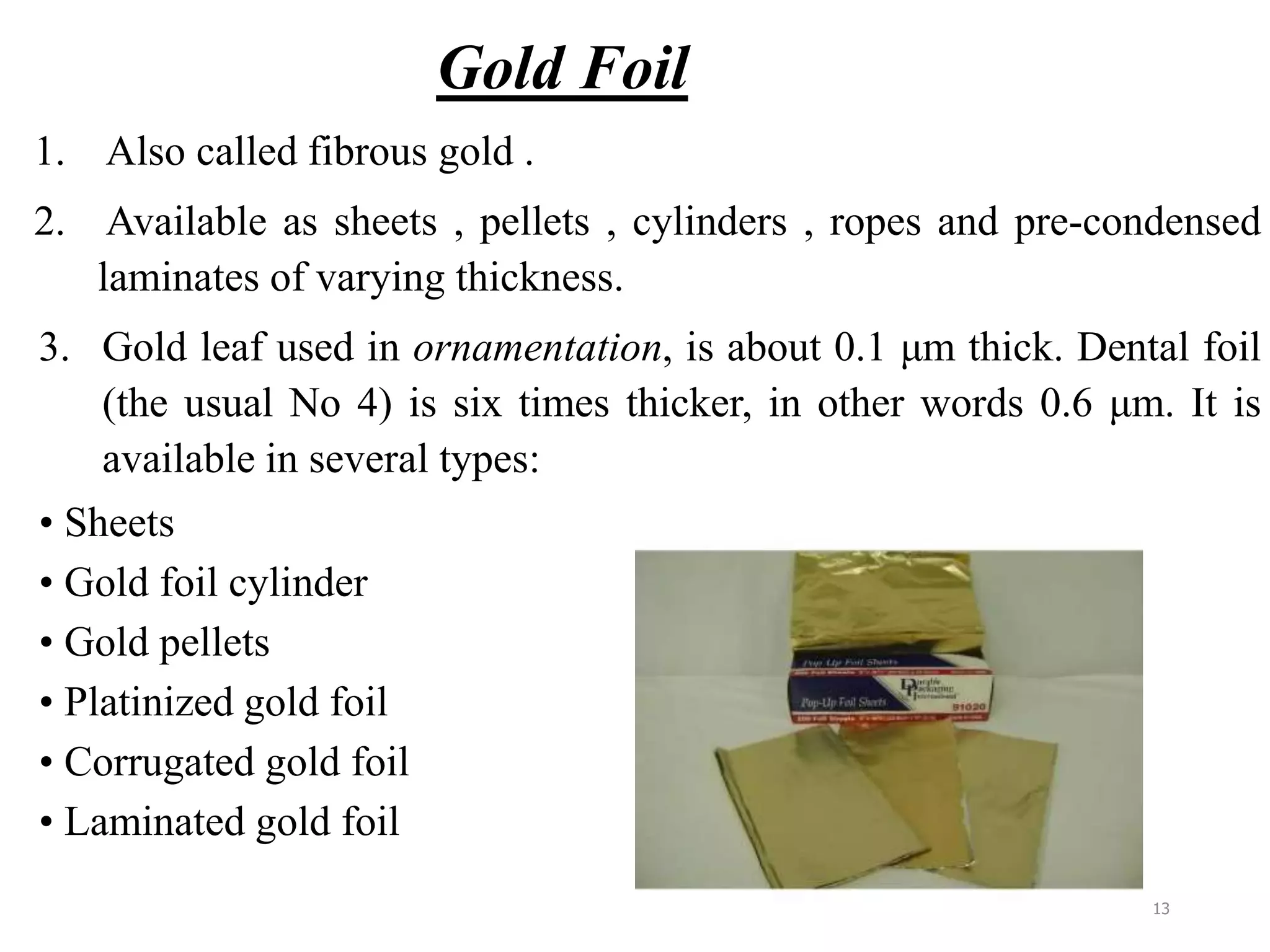 direct filling-gold seminar | PPTX