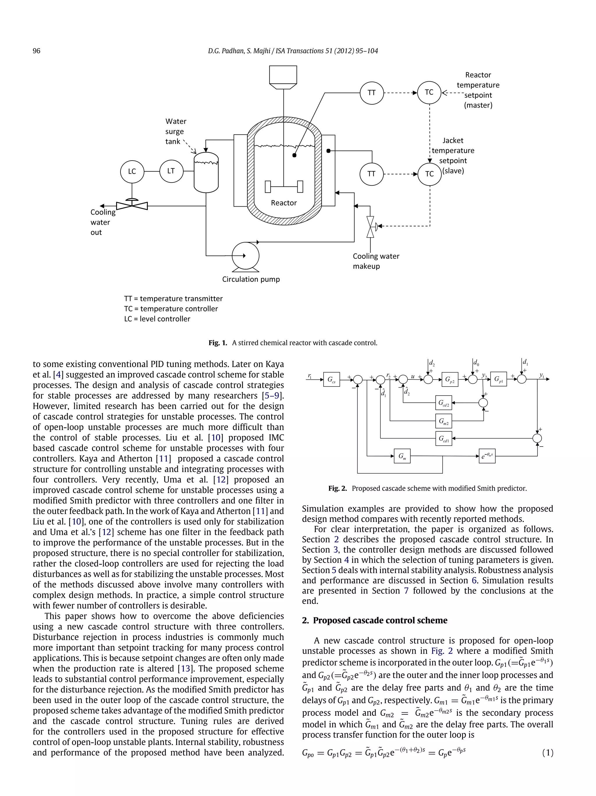 Modified smith predictor based cascade control of unstable time delay processes | PDF
