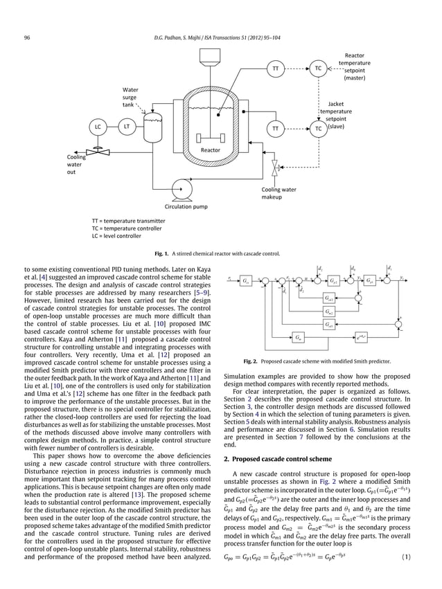 Modified smith predictor based cascade control of unstable time delay processes | PDF