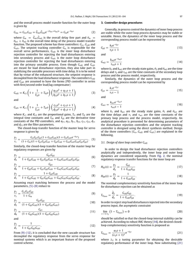 Modified smith predictor based cascade control of unstable time delay processes | PDF