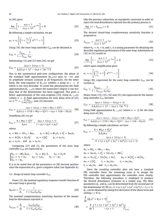 Modified smith predictor based cascade control of unstable time delay processes | PDF
