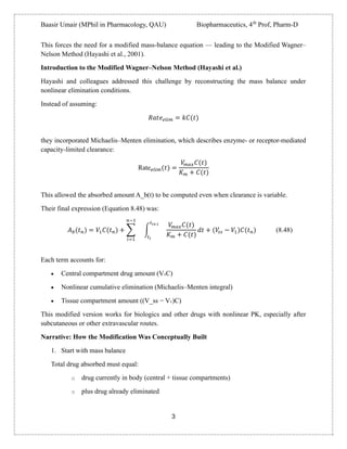 Modified Wagner–Nelson Method: Estimating Drug Absorption under ...