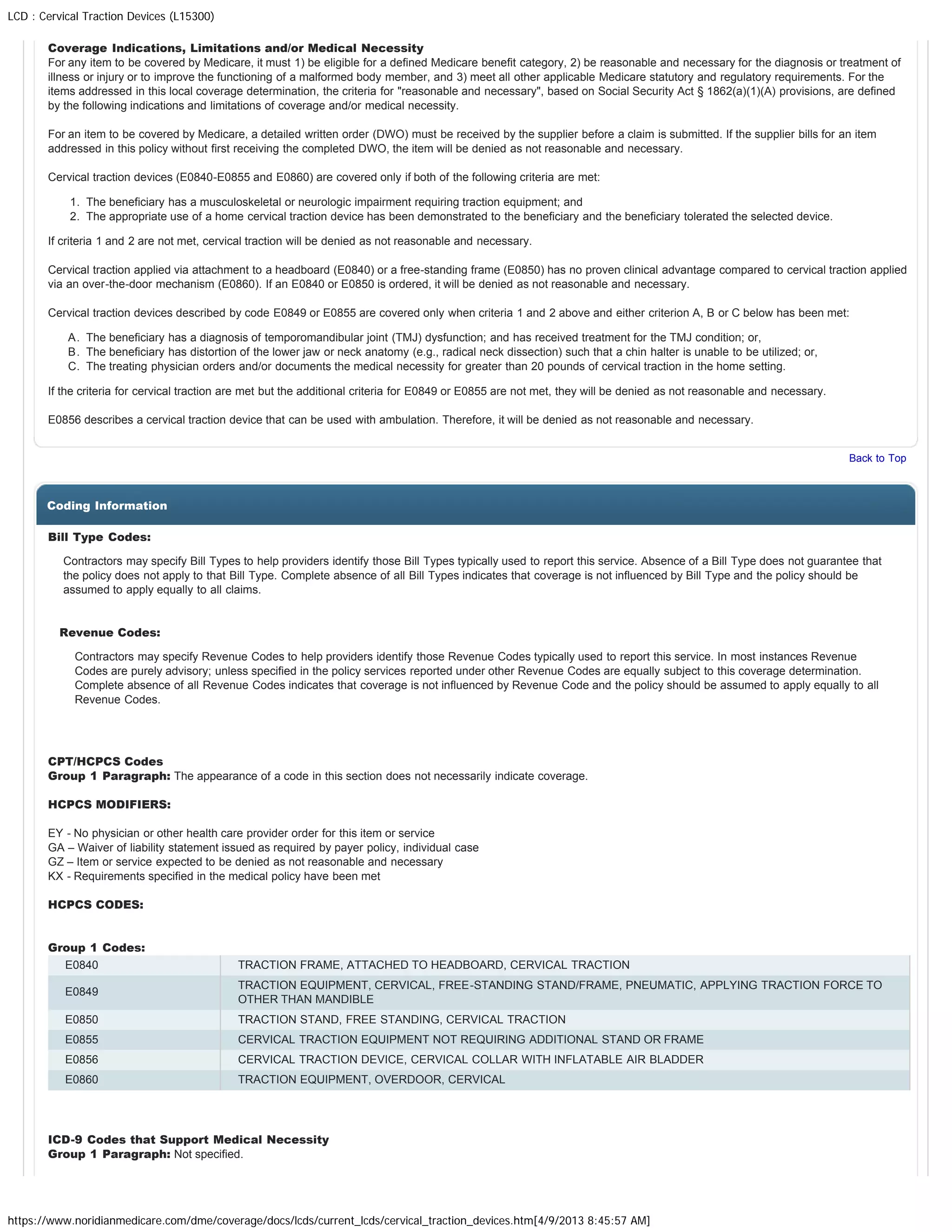 Modifier coding-cervical-traction-djoglobal | PDF | Health Insurance ...