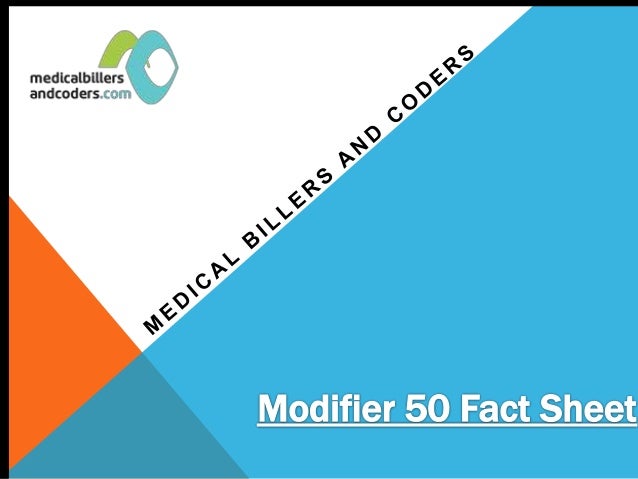 Modifier 50 fact sheet