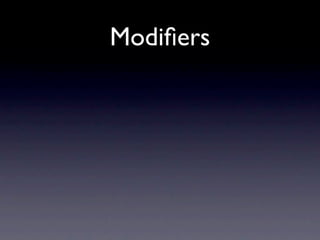 Modifiers | KEY