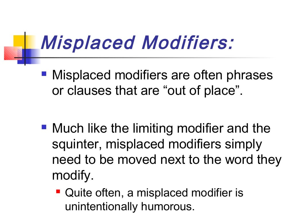 Modifiers