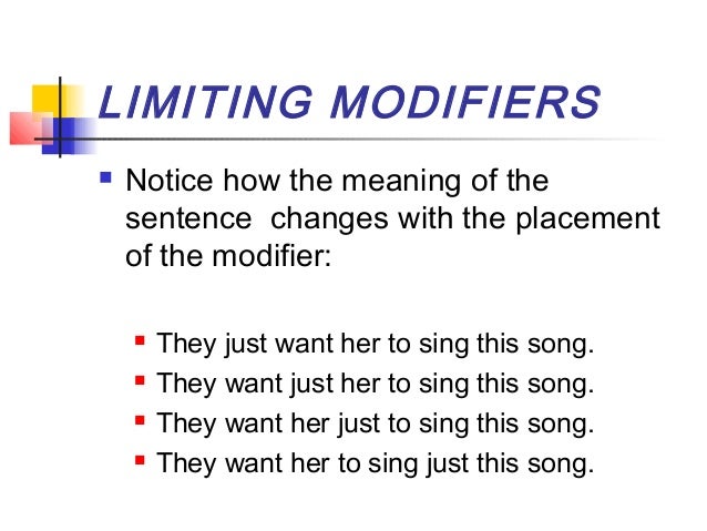 Modifiers