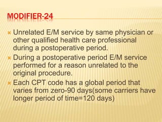 Modifiers-CPT CODING | PPTX