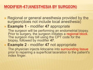Modifiers-CPT CODING | PPTX