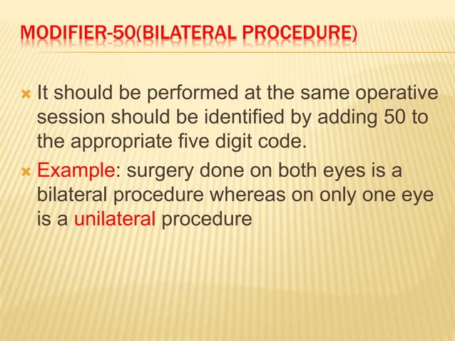 Modifiers-CPT CODING | PPTX | Surgery | Medical Health