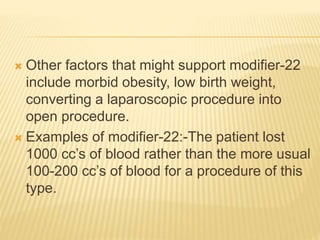 Modifiers-CPT CODING | PPTX