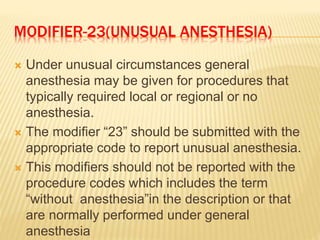 Modifiers-CPT CODING | PPTX