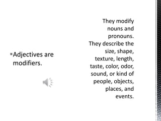 Modifiers | PPT