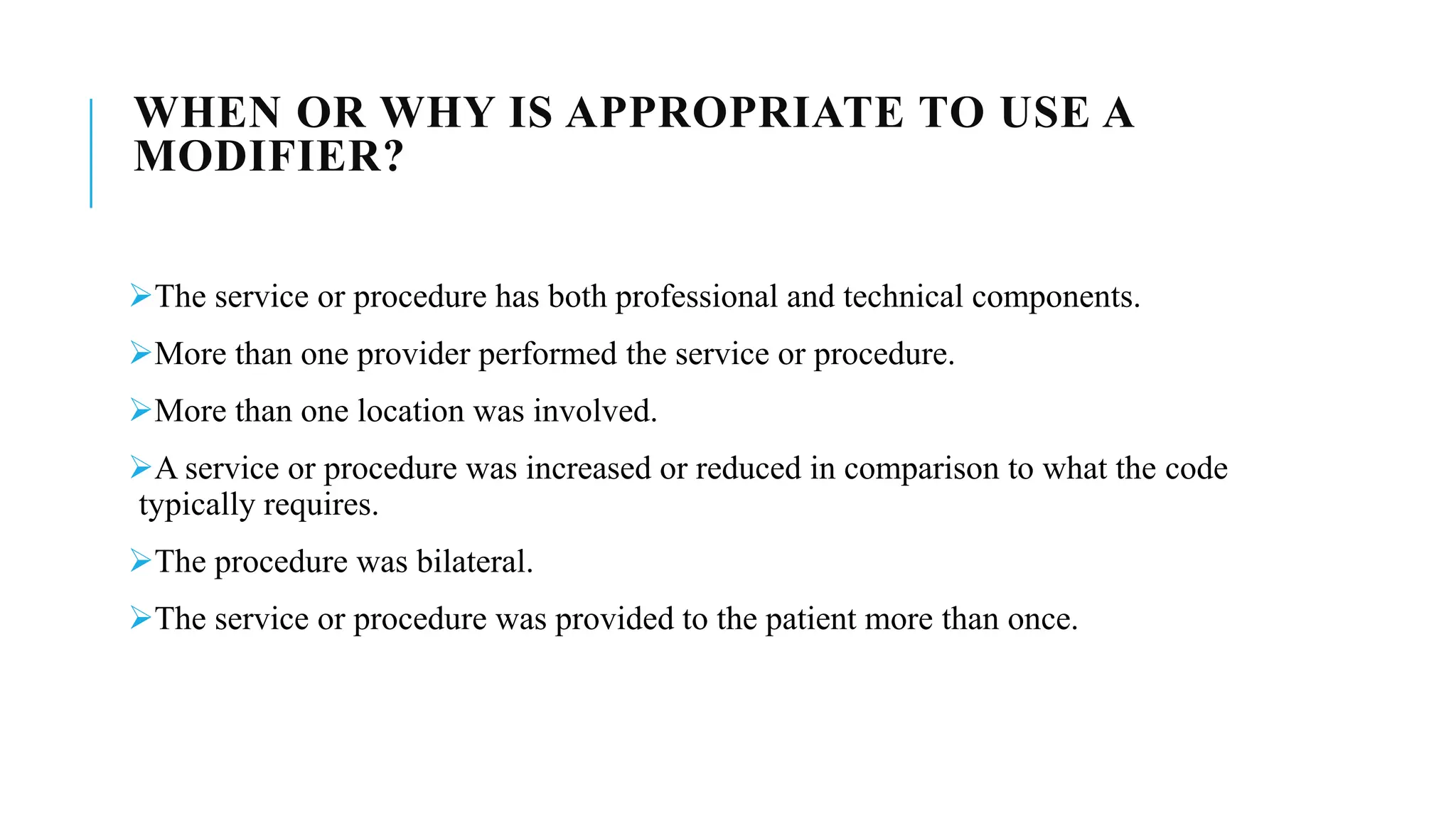 Whar are Modifiers in Medical Billing and their uses | PPTX