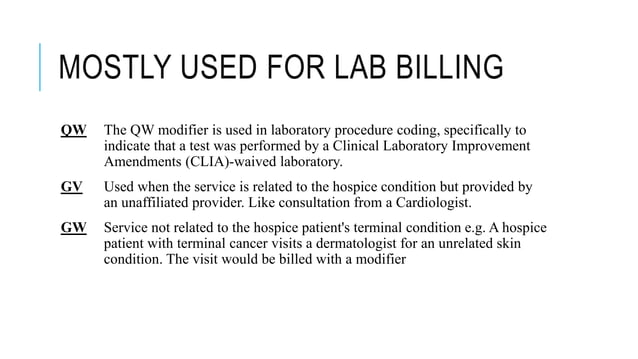Whar are Modifiers in Medical Billing and their uses | PPTX