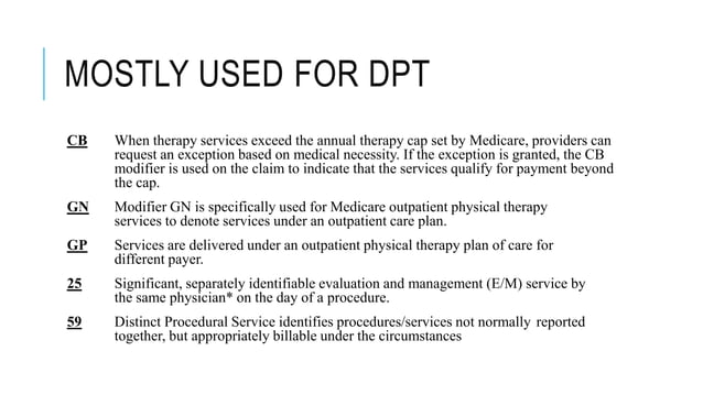 Whar are Modifiers in Medical Billing and their uses | PPTX