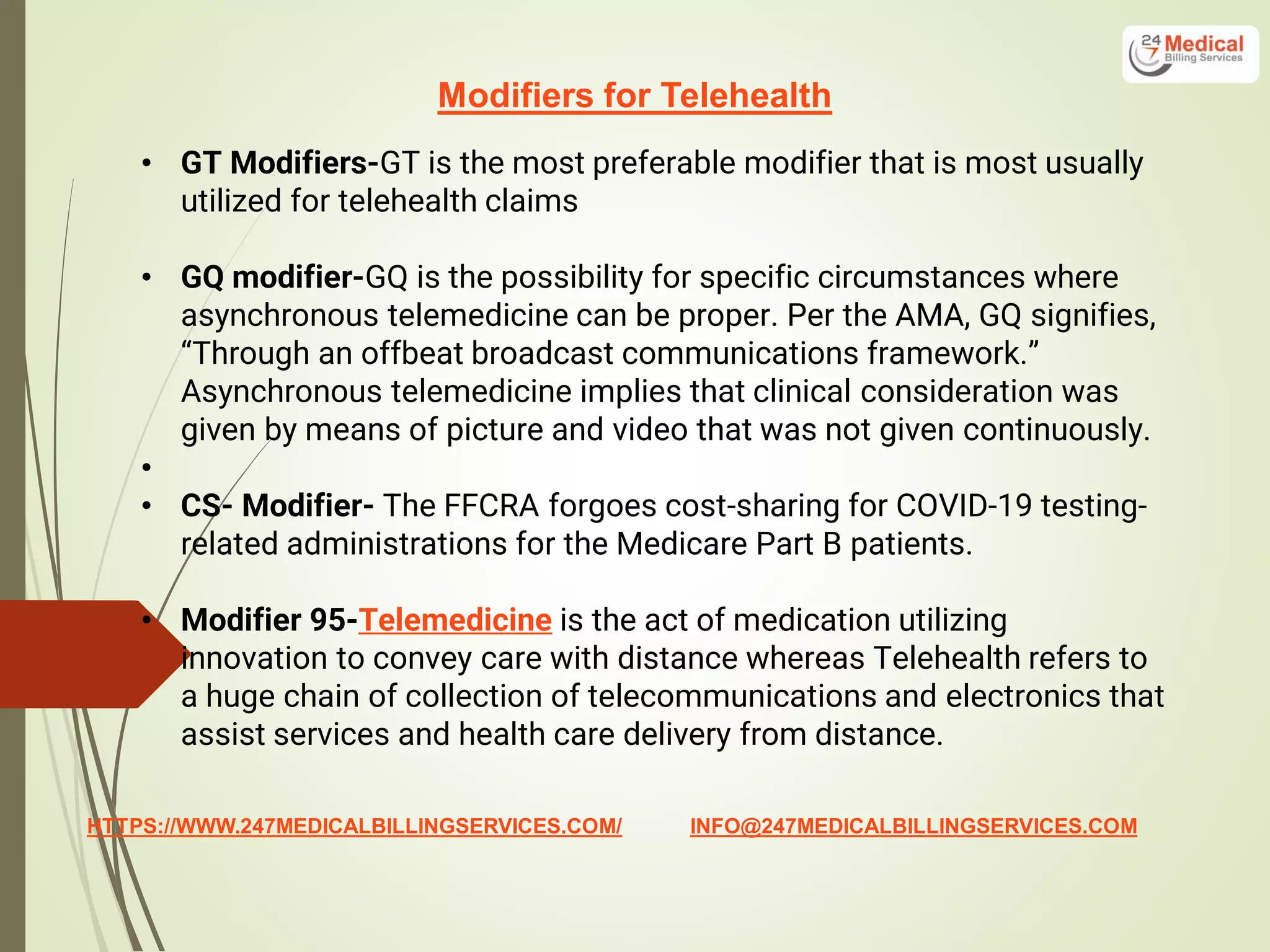 Modifiers For TeleHealth & TeleMedicines.pdf