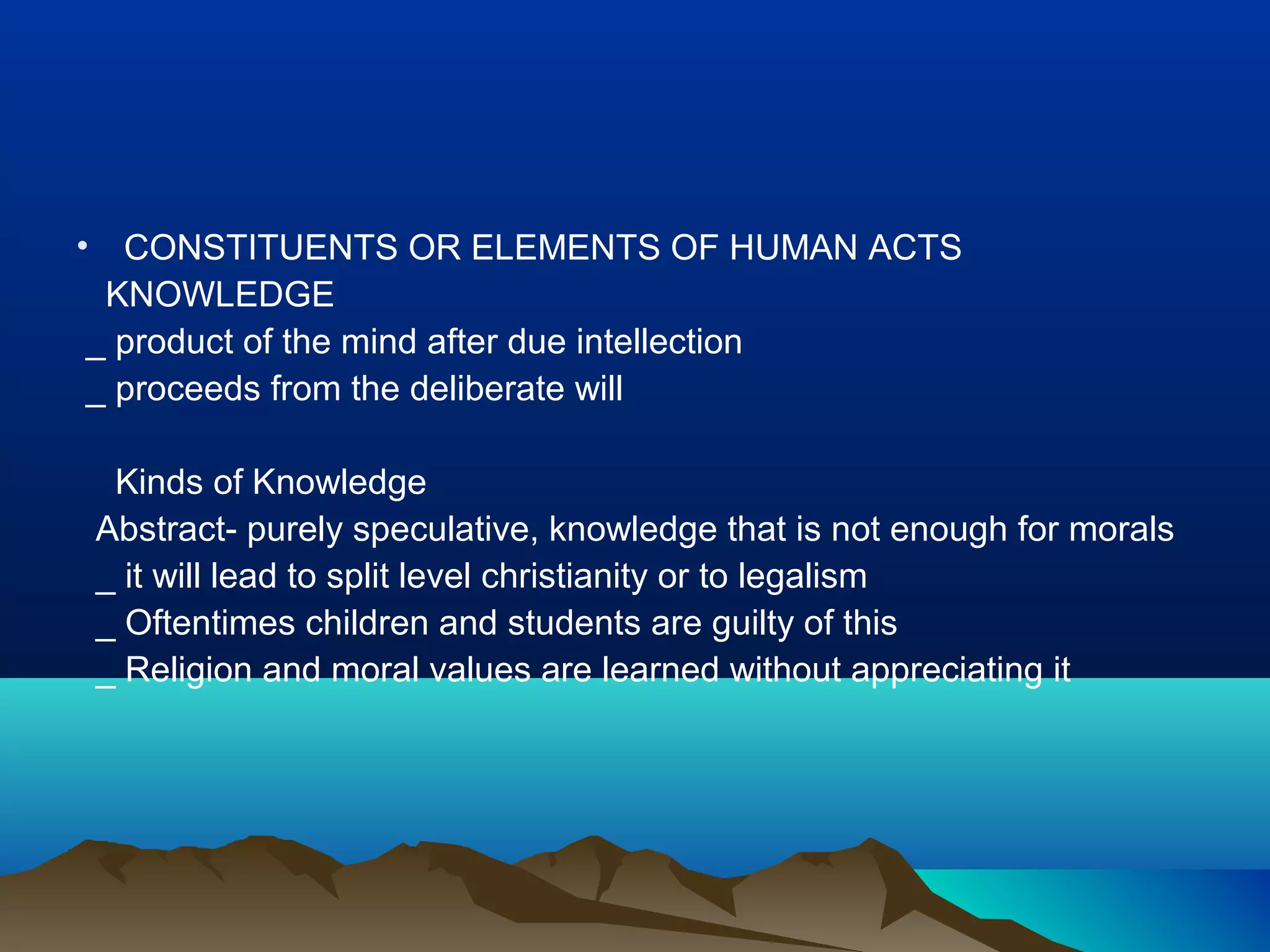 Human Acts and Morality | PPT