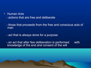 Human Acts and Morality | PPT