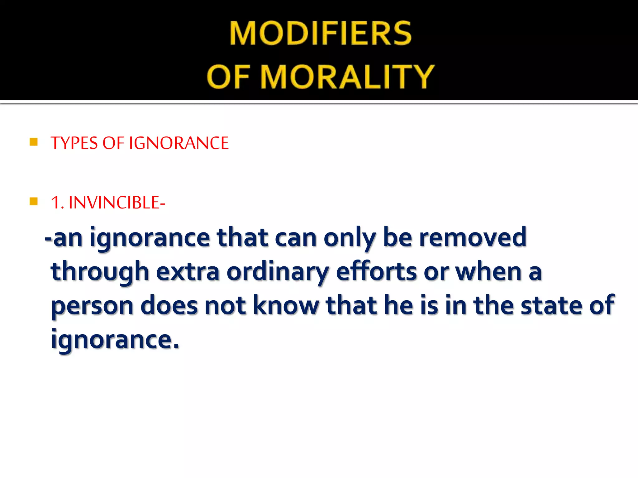 Modifiers of morality | PPTX