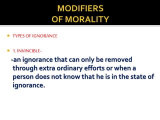 Modifiers of morality | PPTX