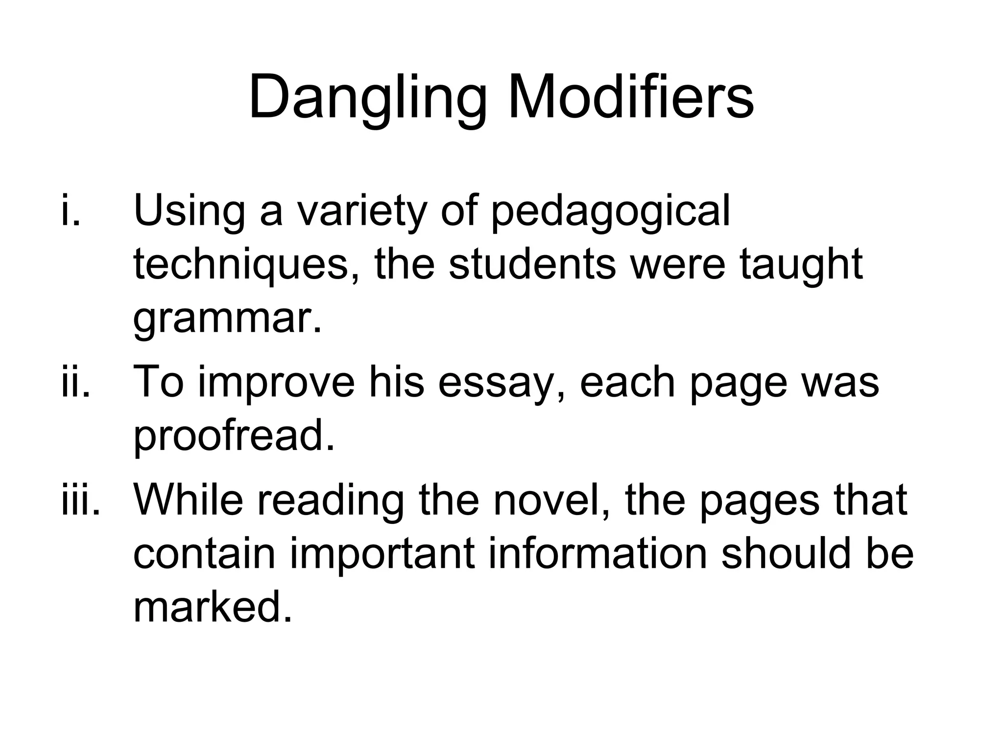 Modifiers powerpoint | PPT | Free Download