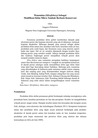 Modifikasi iklim mikro dengan wanamina | PDF