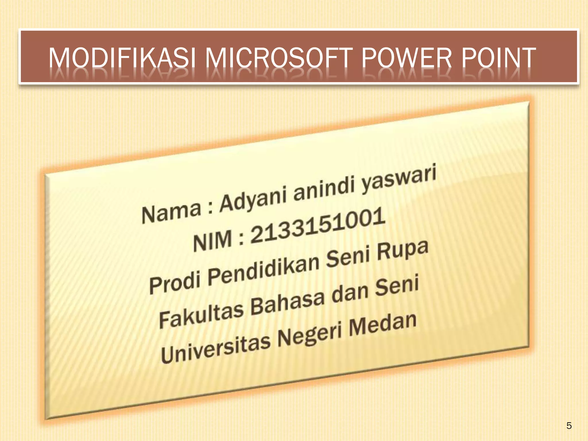 Modifikasi mc power point nindi | PPTX