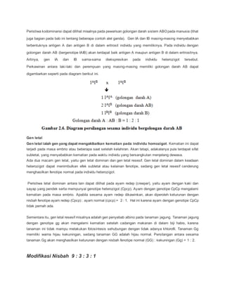 Modifikasi nisbah mendel | PDF