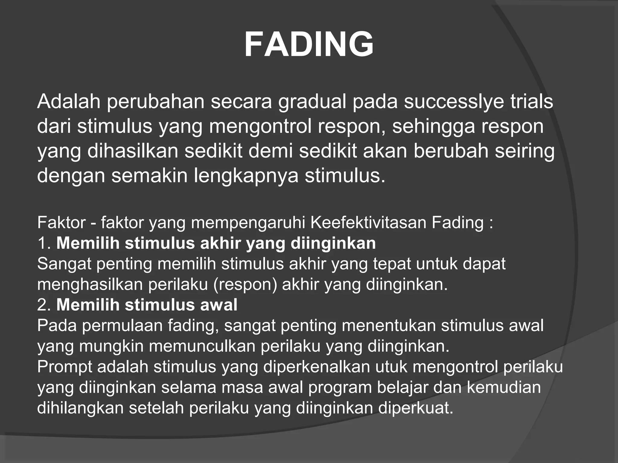 Modifikasi perilaku | PPT