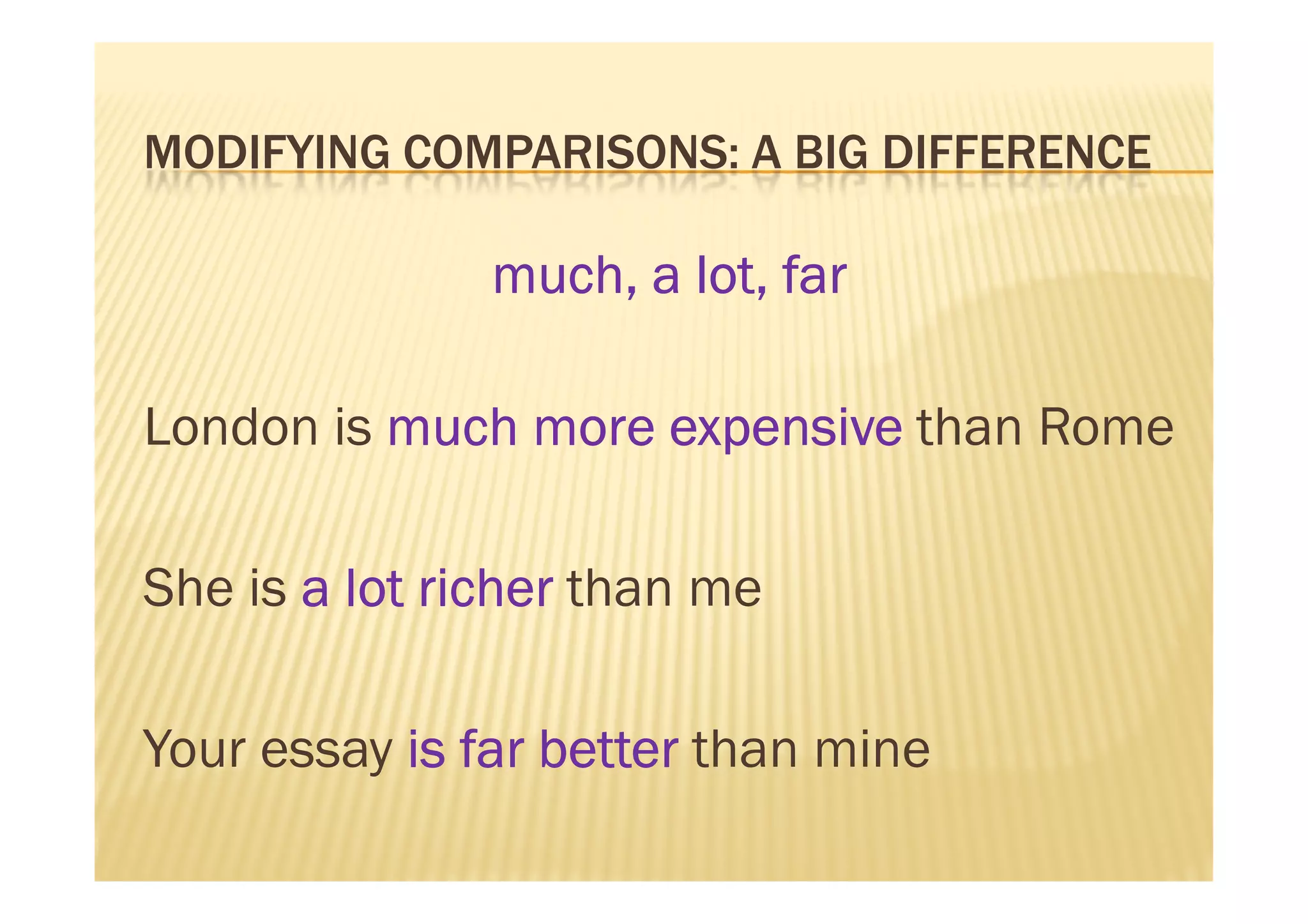 Modifiying adjectives and comparions | PDF