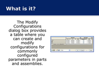 Configurations Made Easy: SOLIDWORKS Modify Configurations | PDF ...