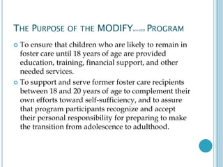 MODIFY program presentation students | PPTX