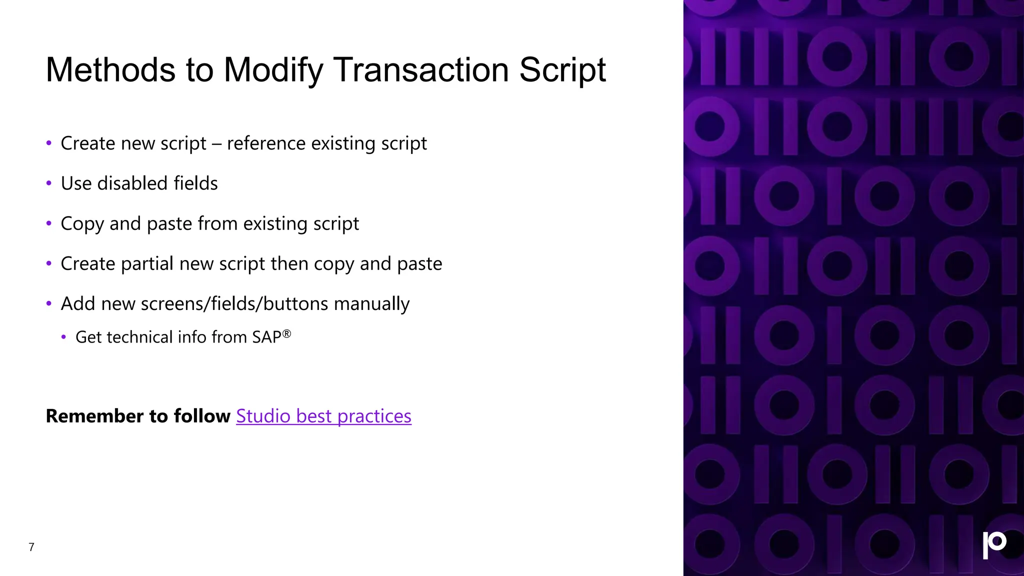 Automate Studio Training: How to Easily Modify Scripts | PPT