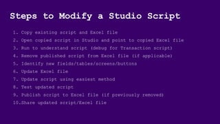 Automate Studio Training: How to Easily Modify Scripts | PPT