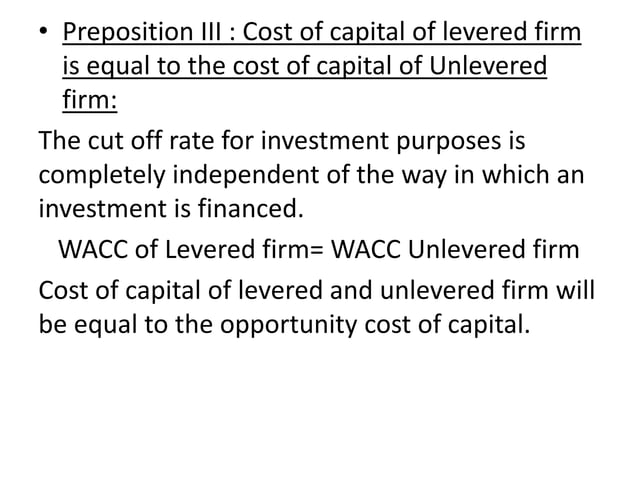Modigliani and miller approach | PPTX | Stocks and Bonds | Personal ...