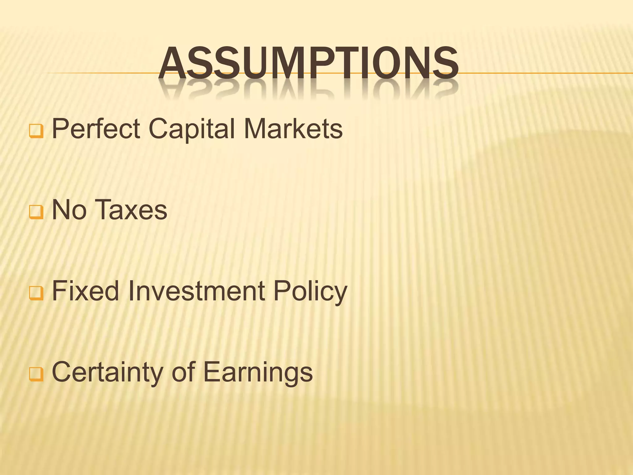 Modigliani and miller model | PPTX