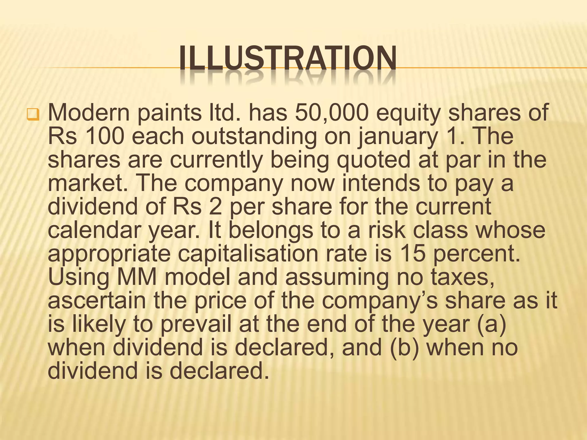 Modigliani and miller model | PPTX