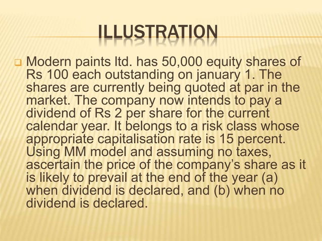 Modigliani and miller model | PPTX