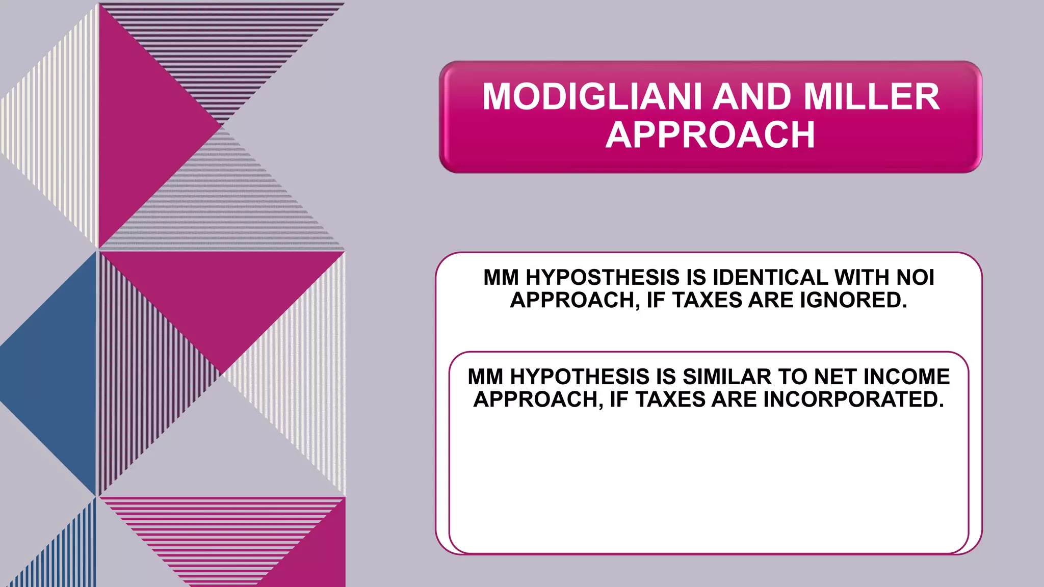 Modigliani & Miller Approach | PPTX