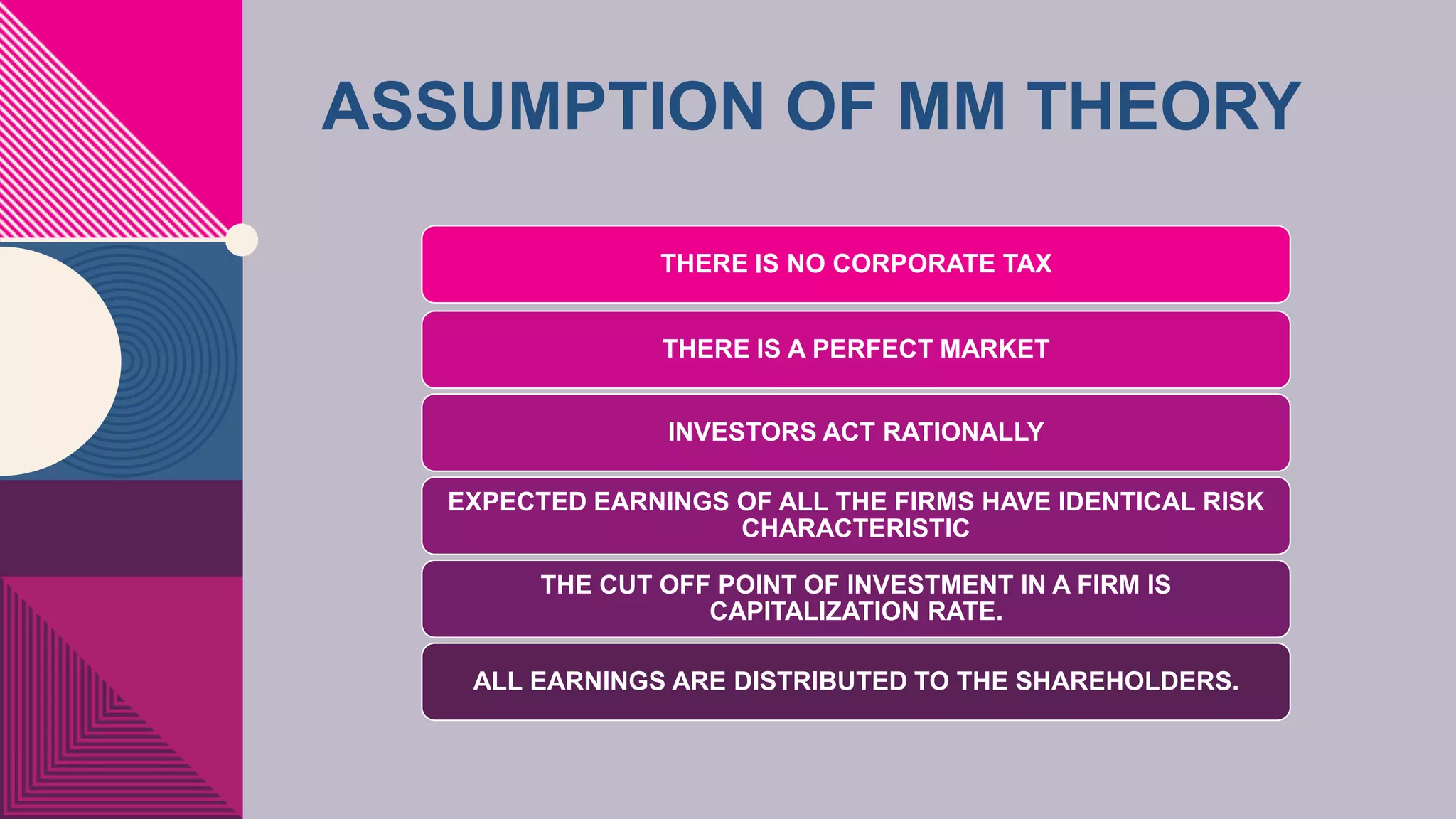 Modigliani & Miller Approach | PPTX