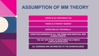 Modigliani & Miller Approach | PPTX