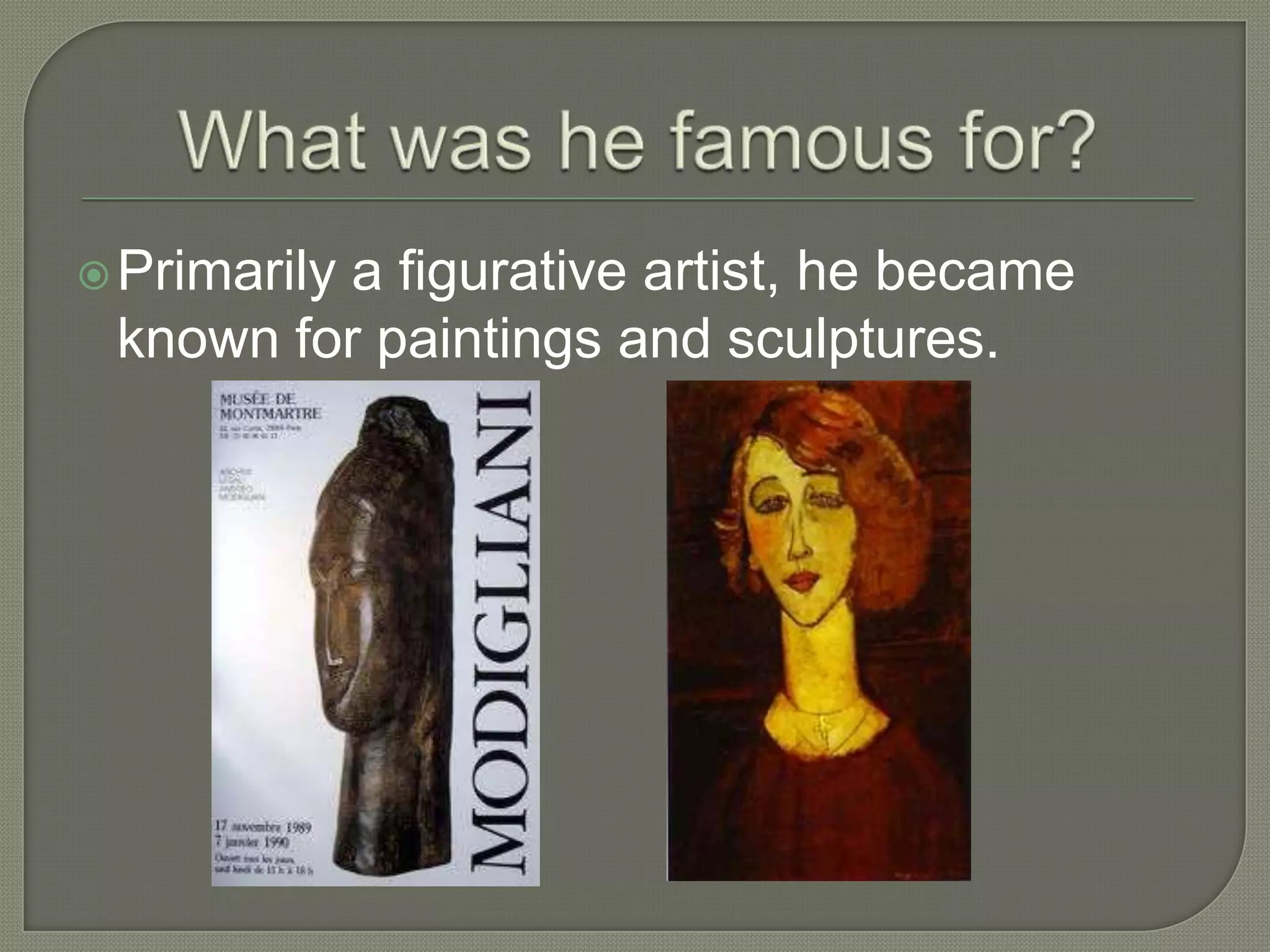 Modigliani style portraits | PPTX