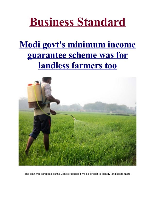 Modi govt's minimum income guarantee scheme was for landless farmers too