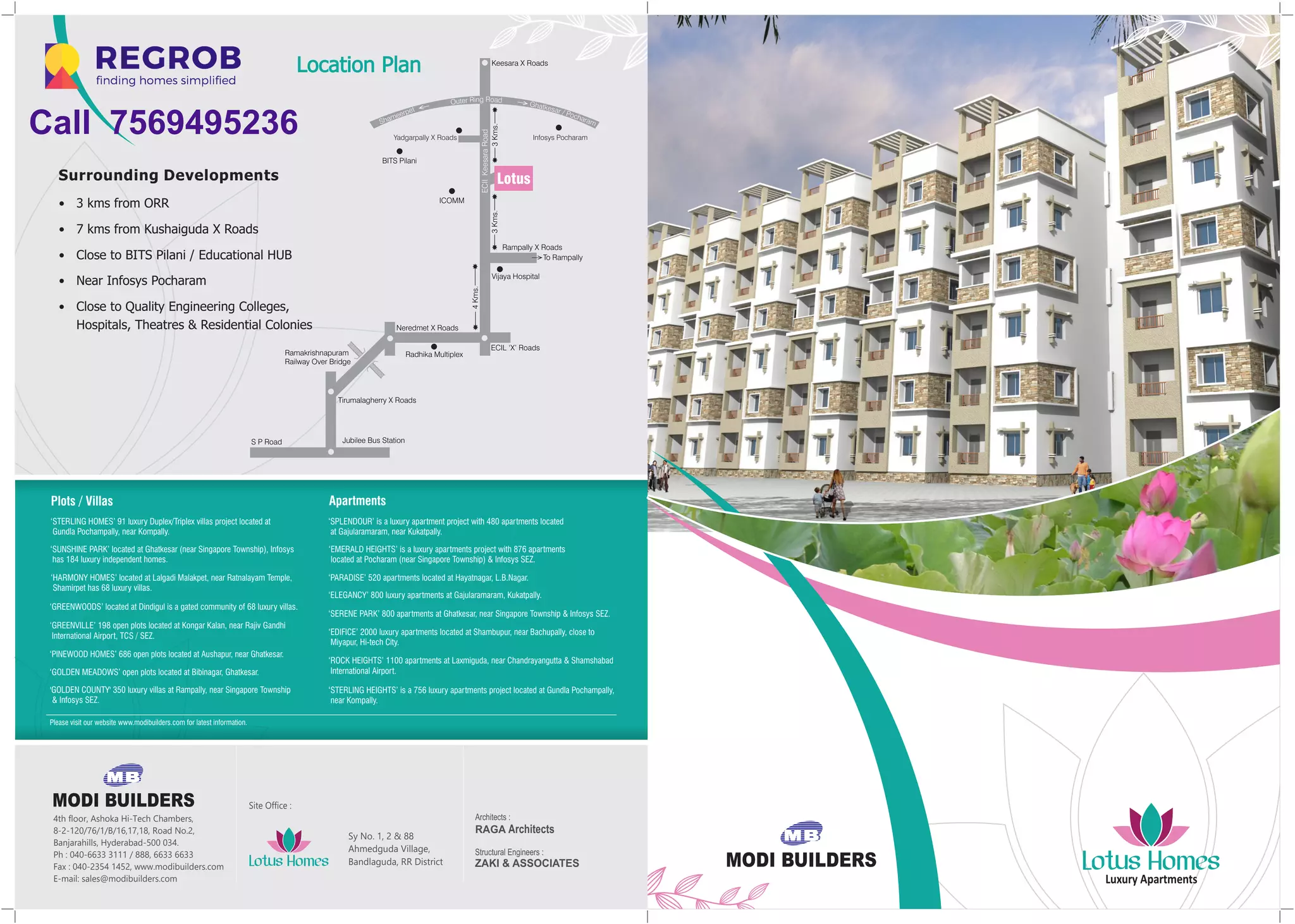 Modi Lotus Homes Bandlaguda Hyderabad - Price | Location | Master Plan ...