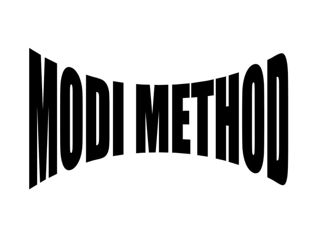 Modi method | PPT | Science