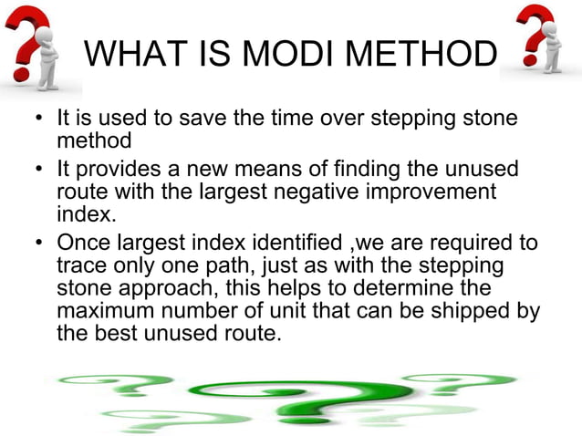 Modi method | PPT | Science