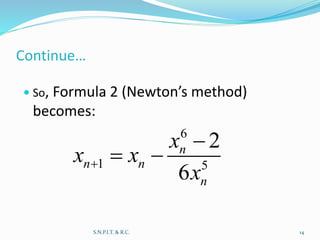 algebric solutions by newton raphson method and secant method | PPTX